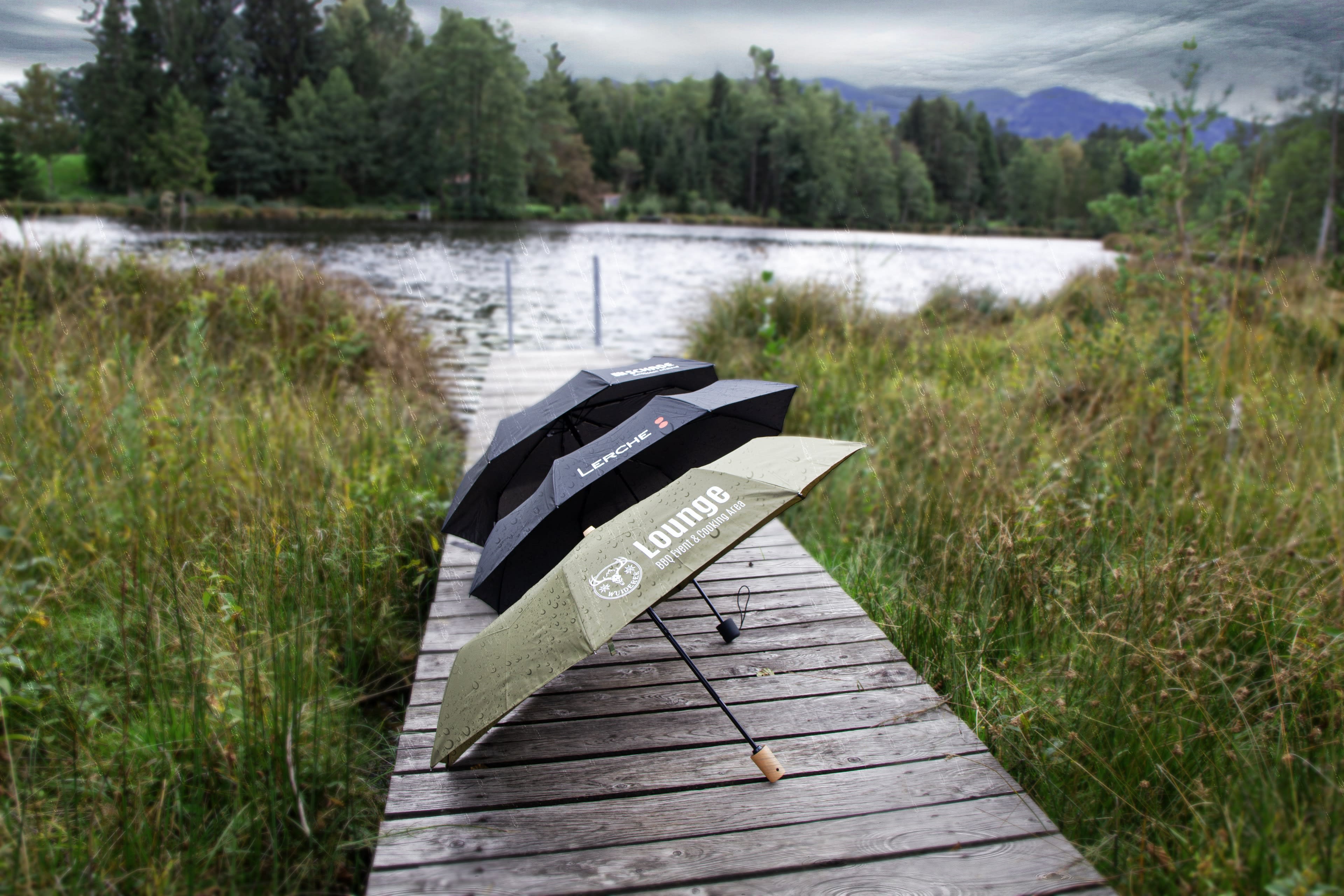 Regenschirm mit Logo bedrucken I Schirme mit Logo | Lerche