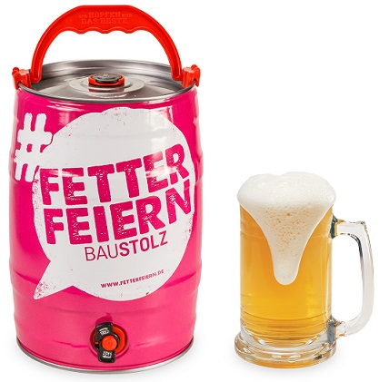 5L Bier-Partyfass mit vollflächigem Werbeaufdruck | Lerche
