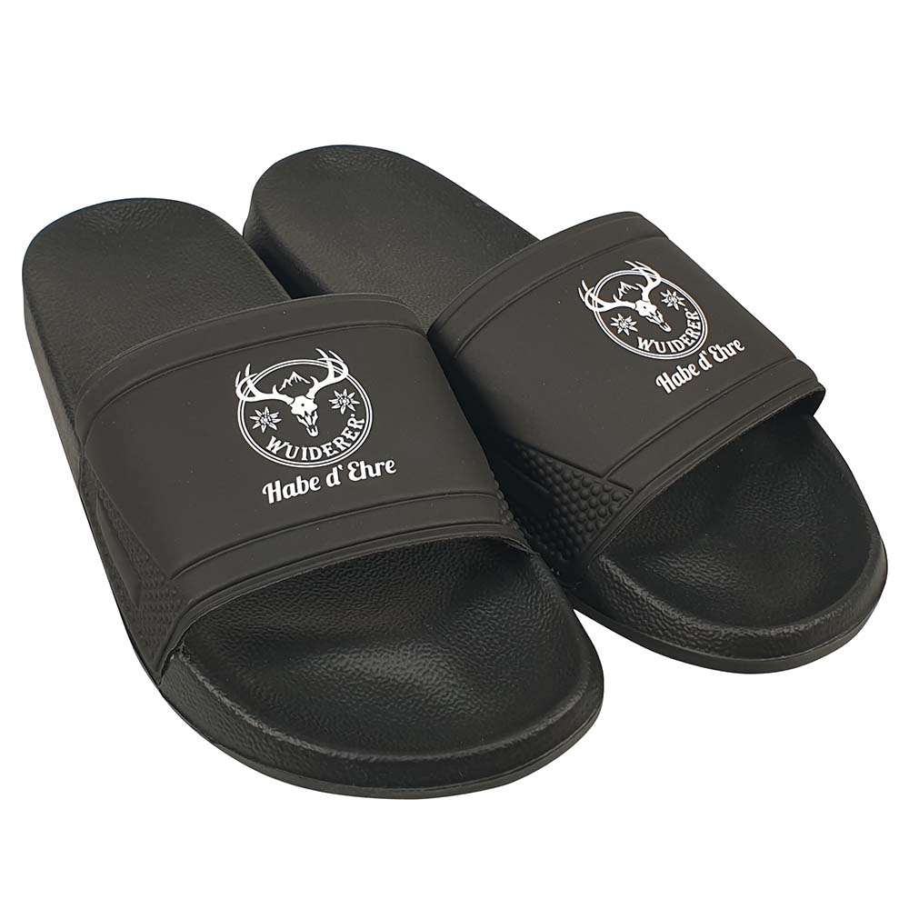 Badeschuhe/-latschen mit individuellem Thermotransferdruck | Lerche