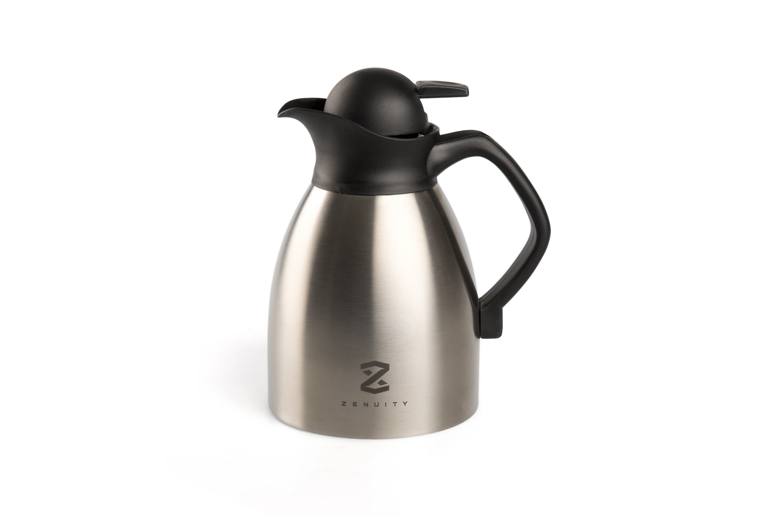 Hochwertige Isolierkanne aus Edelstahl mit Logo als Lasergravur | Lerche