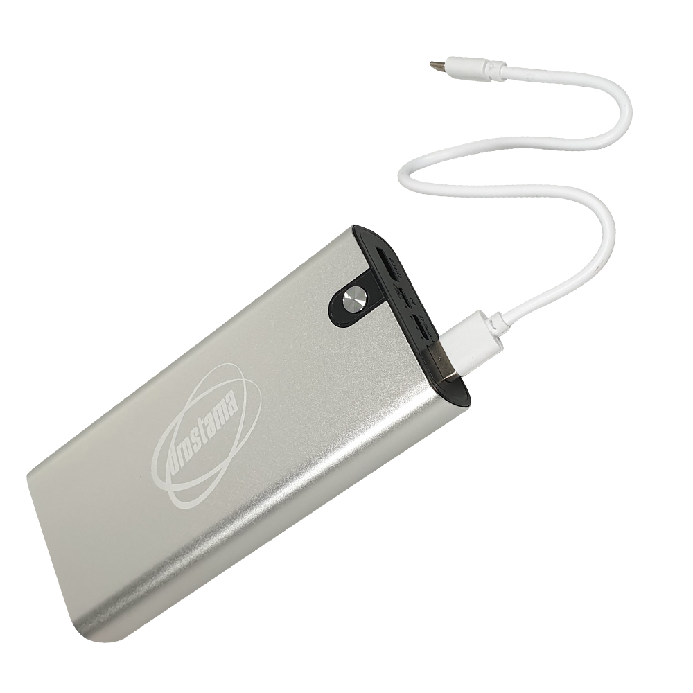 Powerbank FLAT20 mit 20.000 mAh Ladekapazität und individueller Logo ...