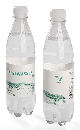 Wasser "still" 500 ml-Flasche mit Pfand und individuell bedrucktem ...