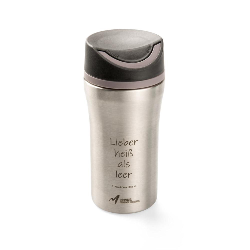 Werbe-Coffee to go doppelwandiger vakuum Becher Metall mit ...